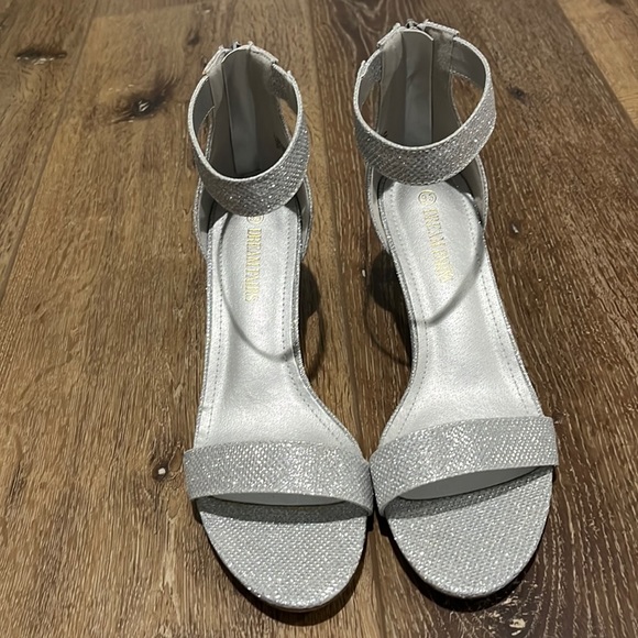 Dream Pairs | Shoes | Dream Paris 2 Inch Heel Sparkly Silver Heels With ...